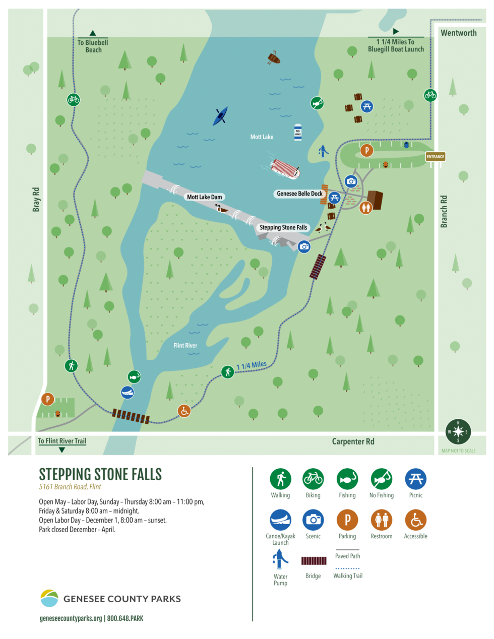 Stepping Stone Falls & Picnic Area - Genesee County Parks